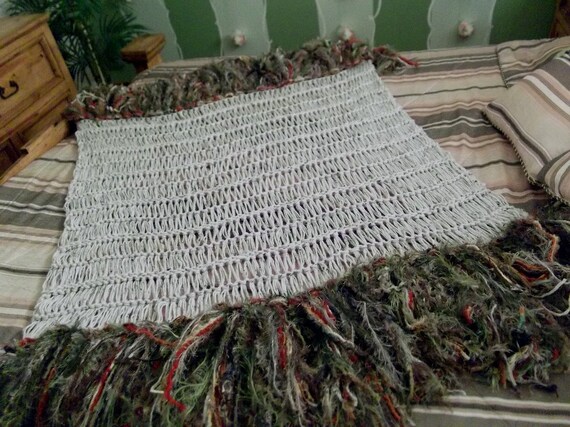 Earthy Throw Blanket. Ivory Cream Green Brown Rust Burnt - Etsy