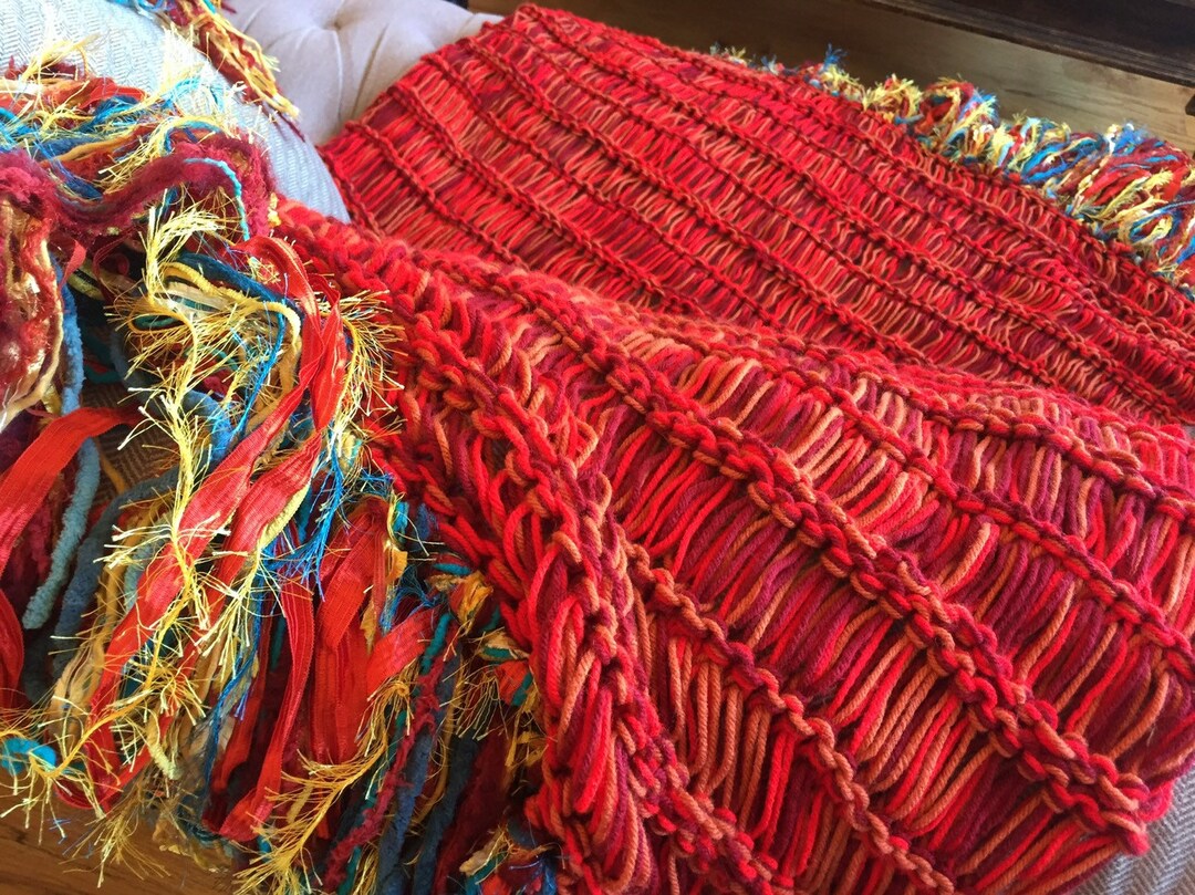 Colorful Throw Blanket in Your Choice of Wild Colors Boho - Etsy