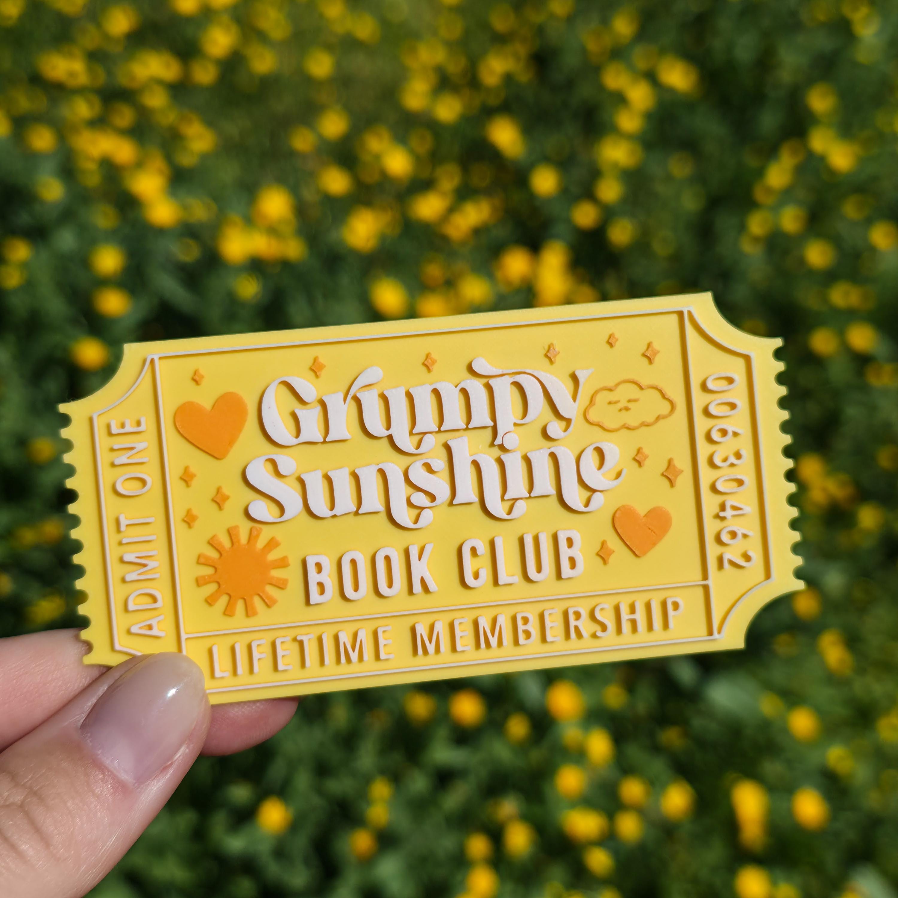 Bookish Ticket | Bookworm Shelf Decor | Book Club Ticket | 3D Printed ...