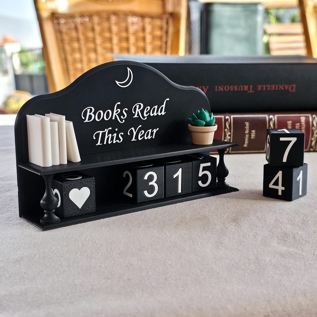 Book Counter - 3D Printed Reading Tracker - Books Read This Year - Etsy