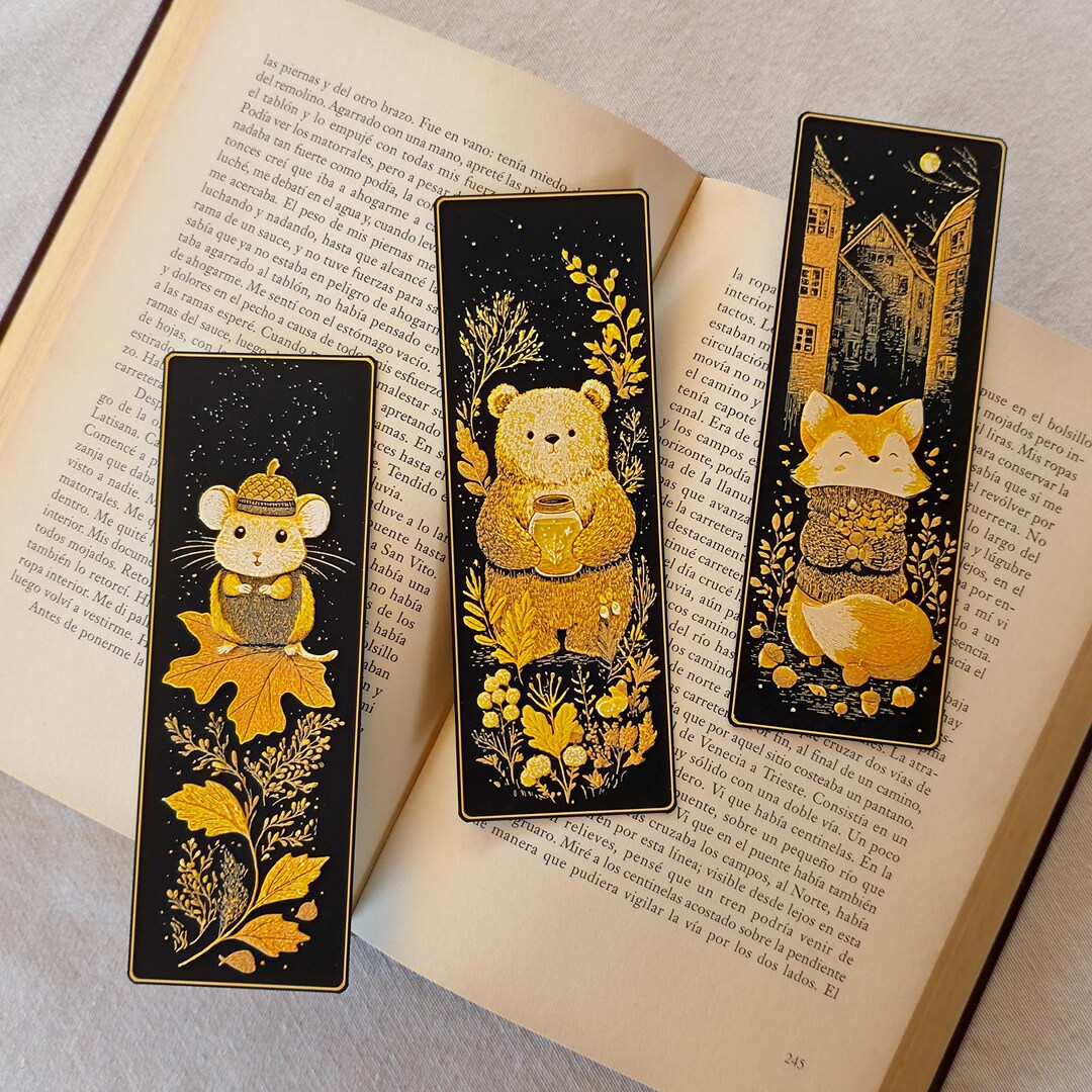 Forest Friends Bookmark Set – 3D Printed – Fox, Bear & Mouse - Etsy