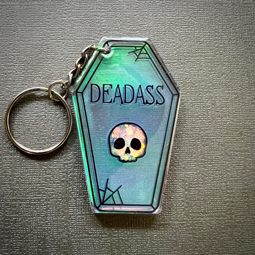Creepy Cute Iridescent Coffin Shaped Keychains – Mood, Deadass, Memento ...