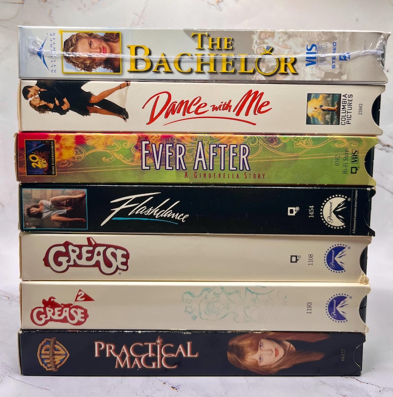 90s Rom Com VHS Tapes: Flashdance, Grease, Ever After - Etsy