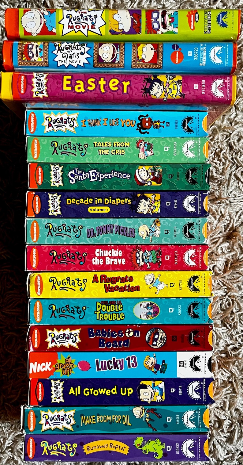 Rugrats VHS Collection, Nickelodeon Orange Cassette Tapes - Etsy