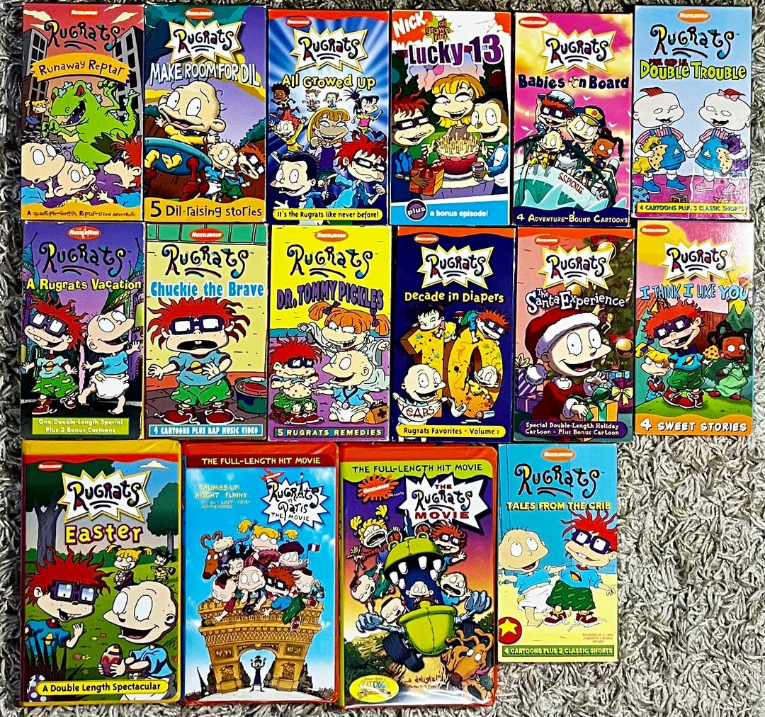 Rugrats VHS Collection, Nickelodeon Orange Cassette Tapes - Etsy