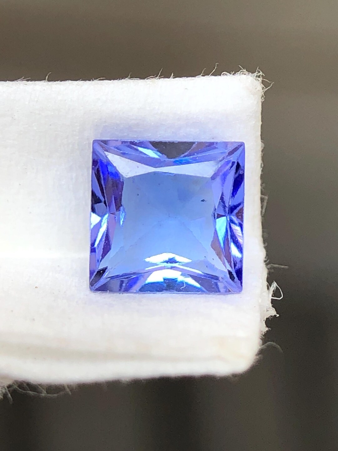 Natural Blue Tanzanite, Princess Cut Loose Gemstone, 0.75 Carat - Etsy