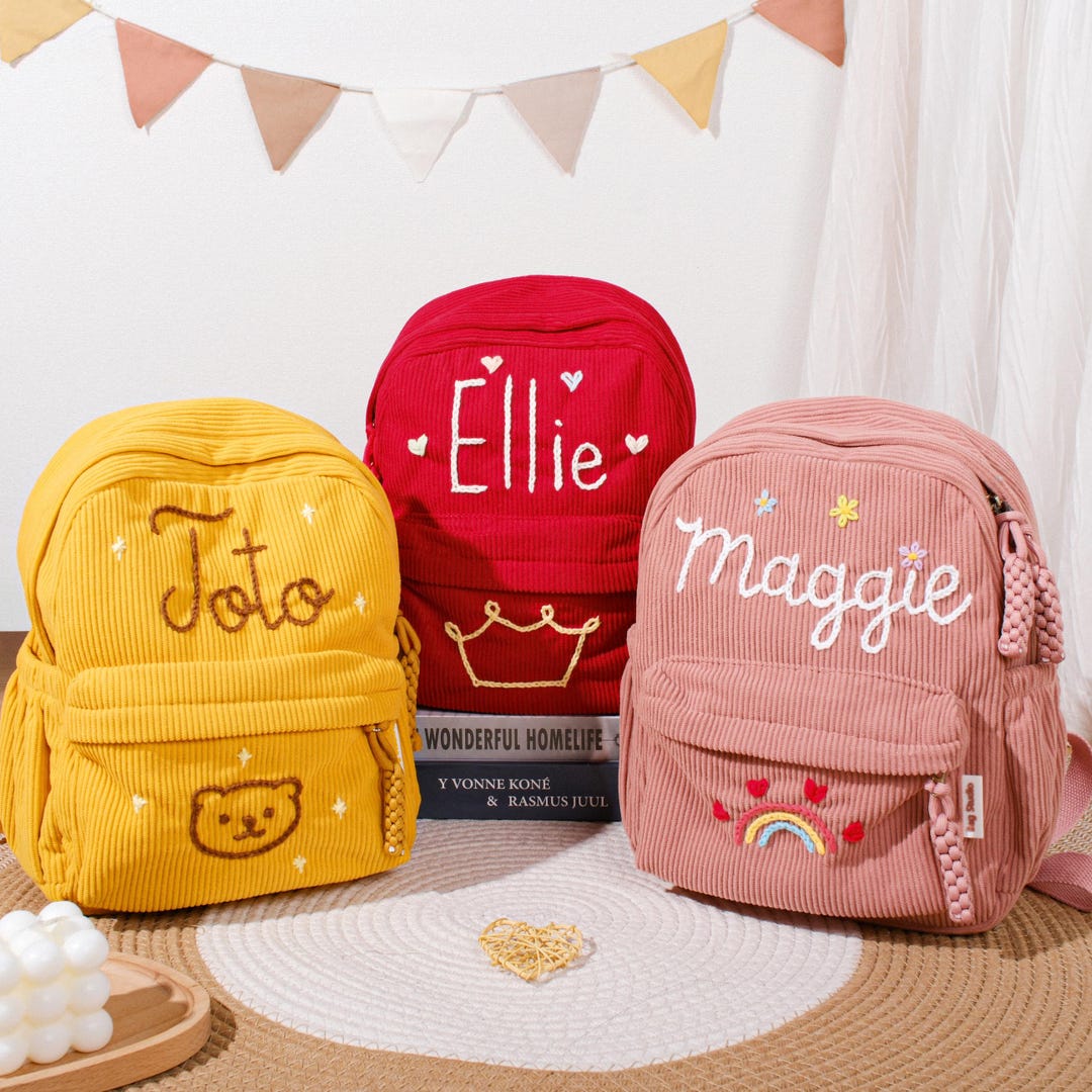 Embroidered Name Toddler Backpack: Personalized Kids Bookbag - Etsy