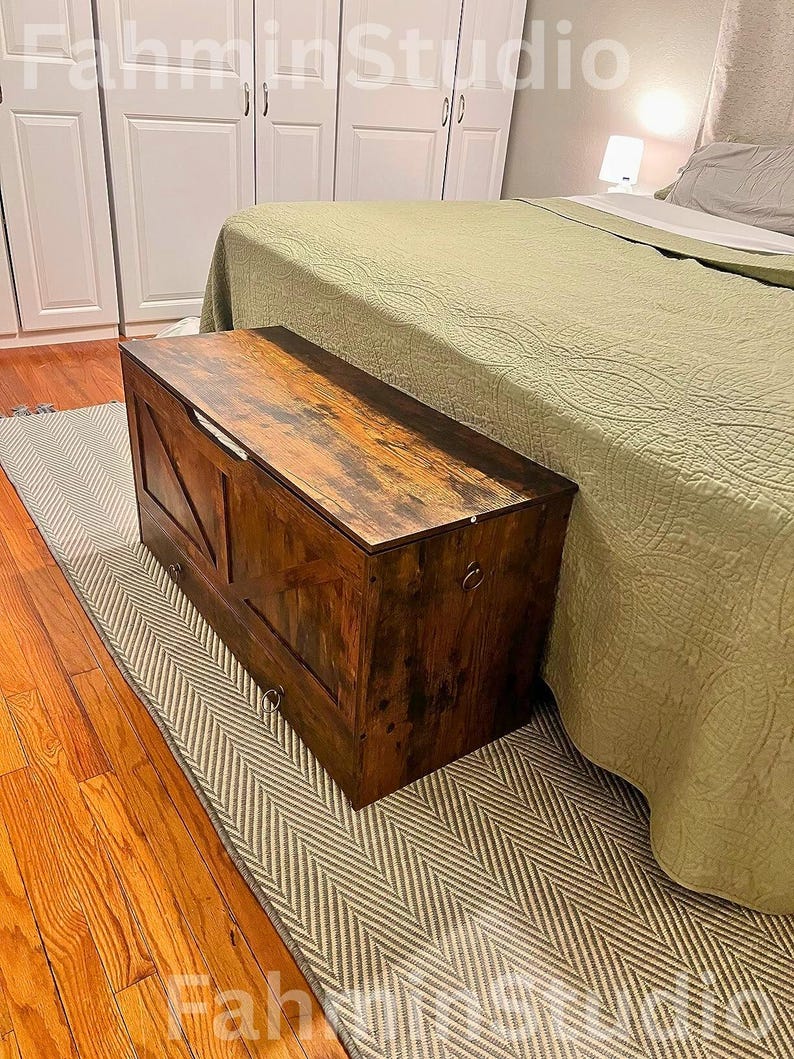 2 Tier Wooden Toy Chest With Drawer | Toy Storage Bench | Storage Chest ...