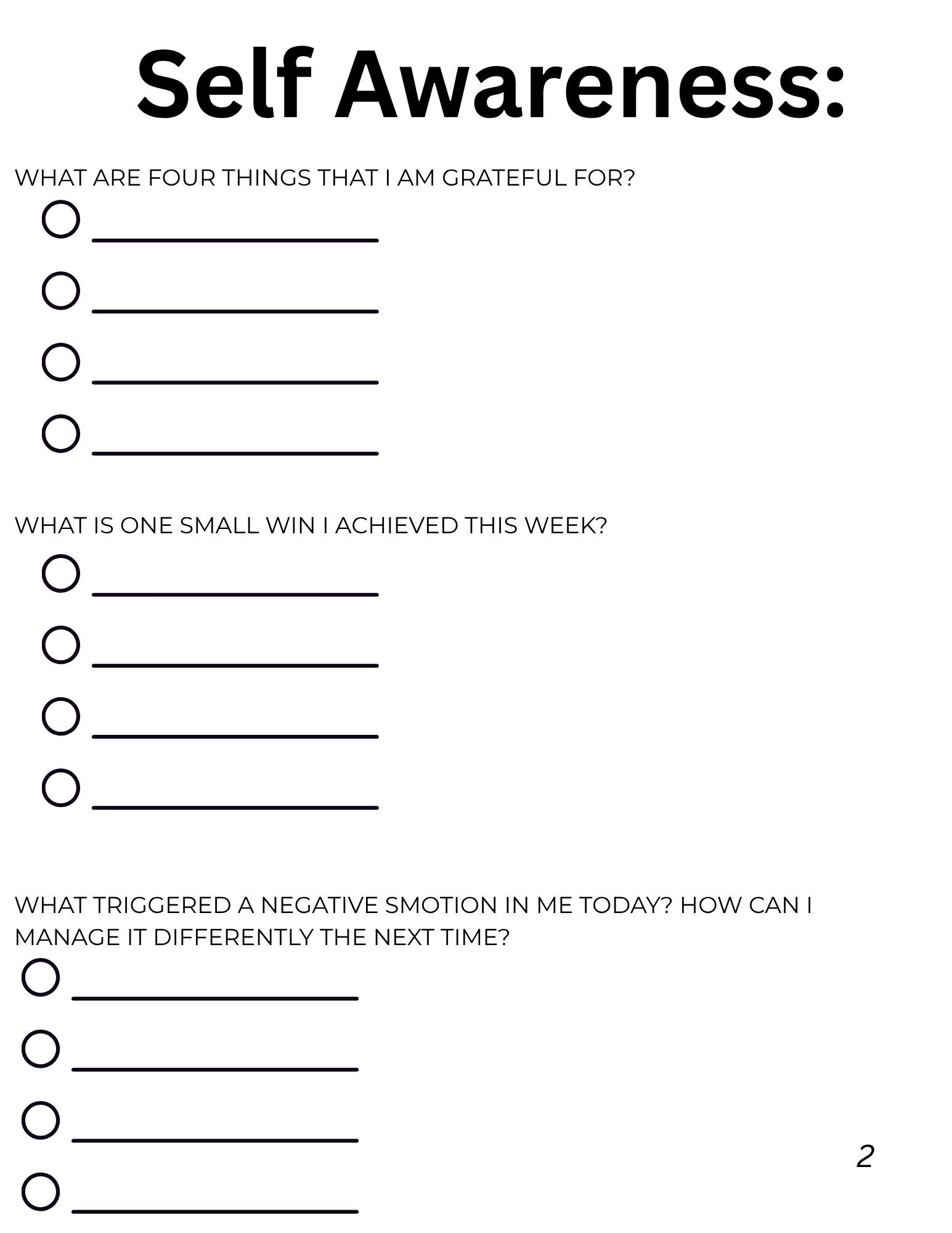 Daily Mental Health Check-in Template, Downloadable, Printable ...