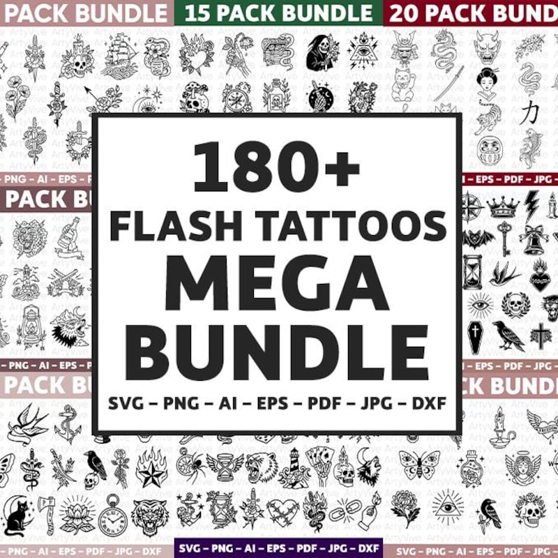 Flash Tattoos Svg - Etsy