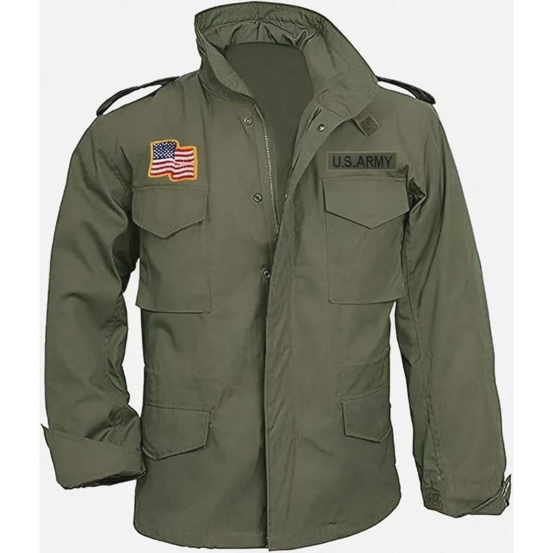 Mens John Rambo First Blood Sylvester Stallone M65 Military US Army ...