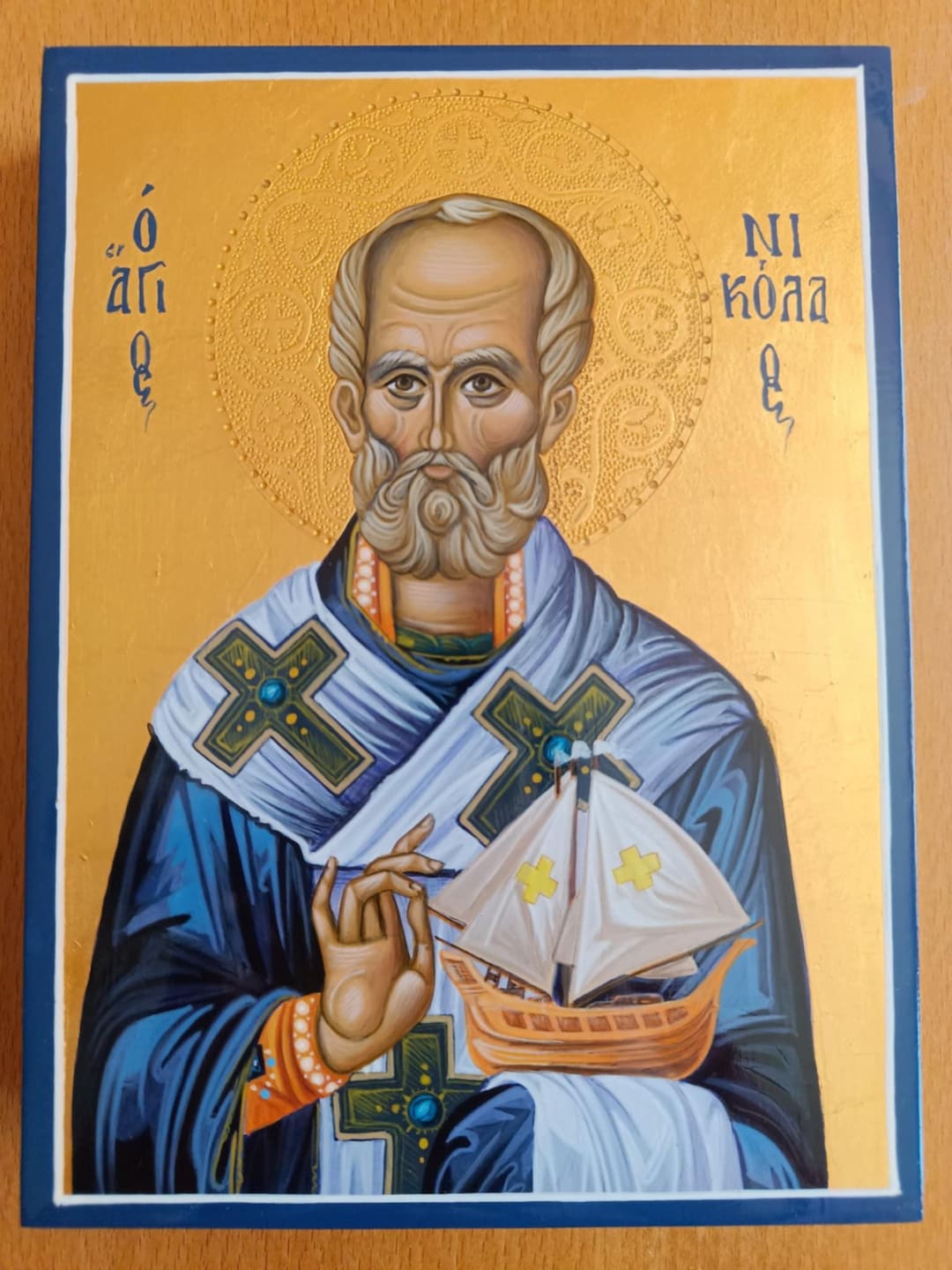 100% Handmade Orthodox Icon - St. Nicholas of Myra, Saint Nicholas of ...