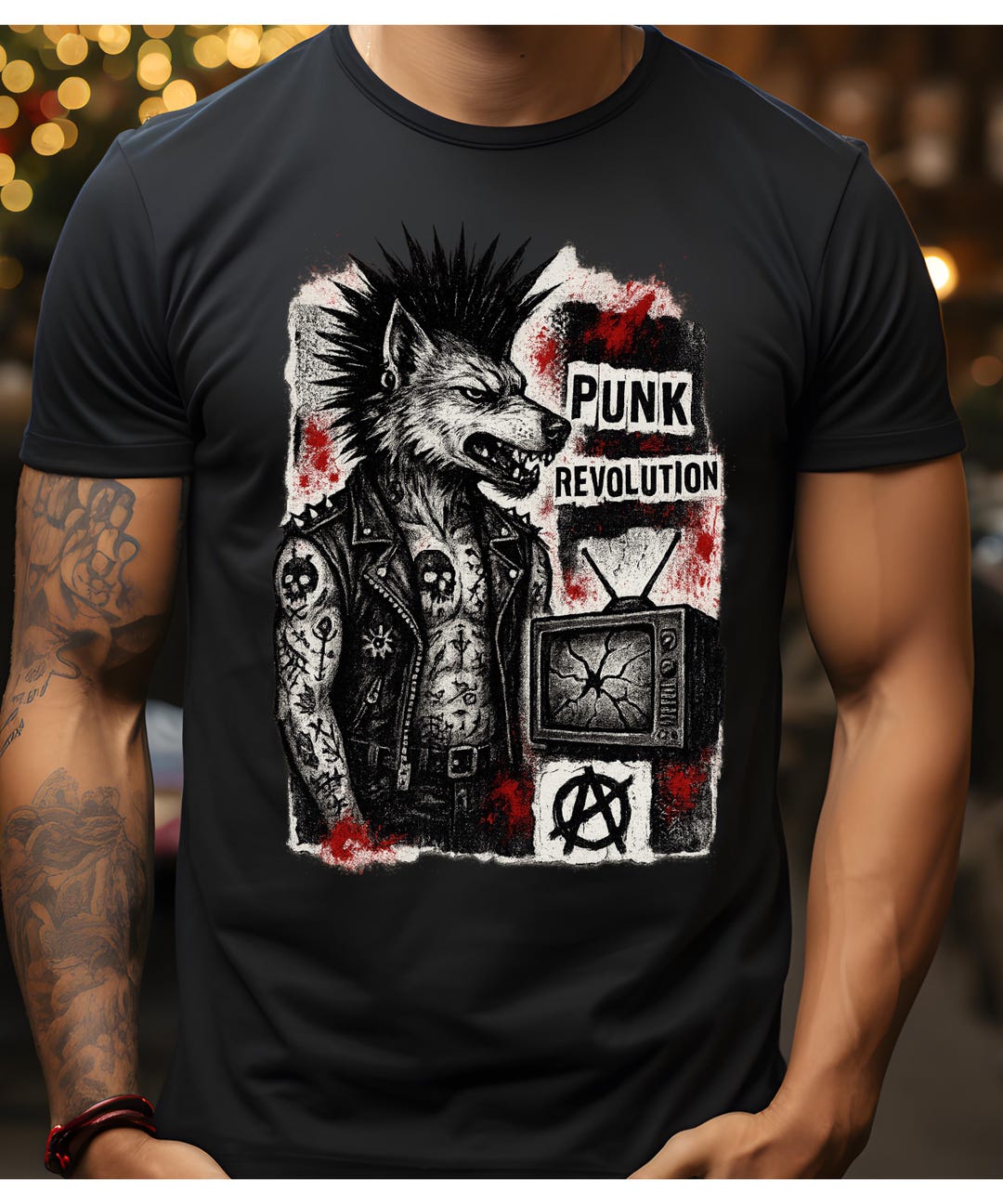 Punk Mohawk Rat Illustration T-shirt | Punk Revolution TV Anarchy - Etsy