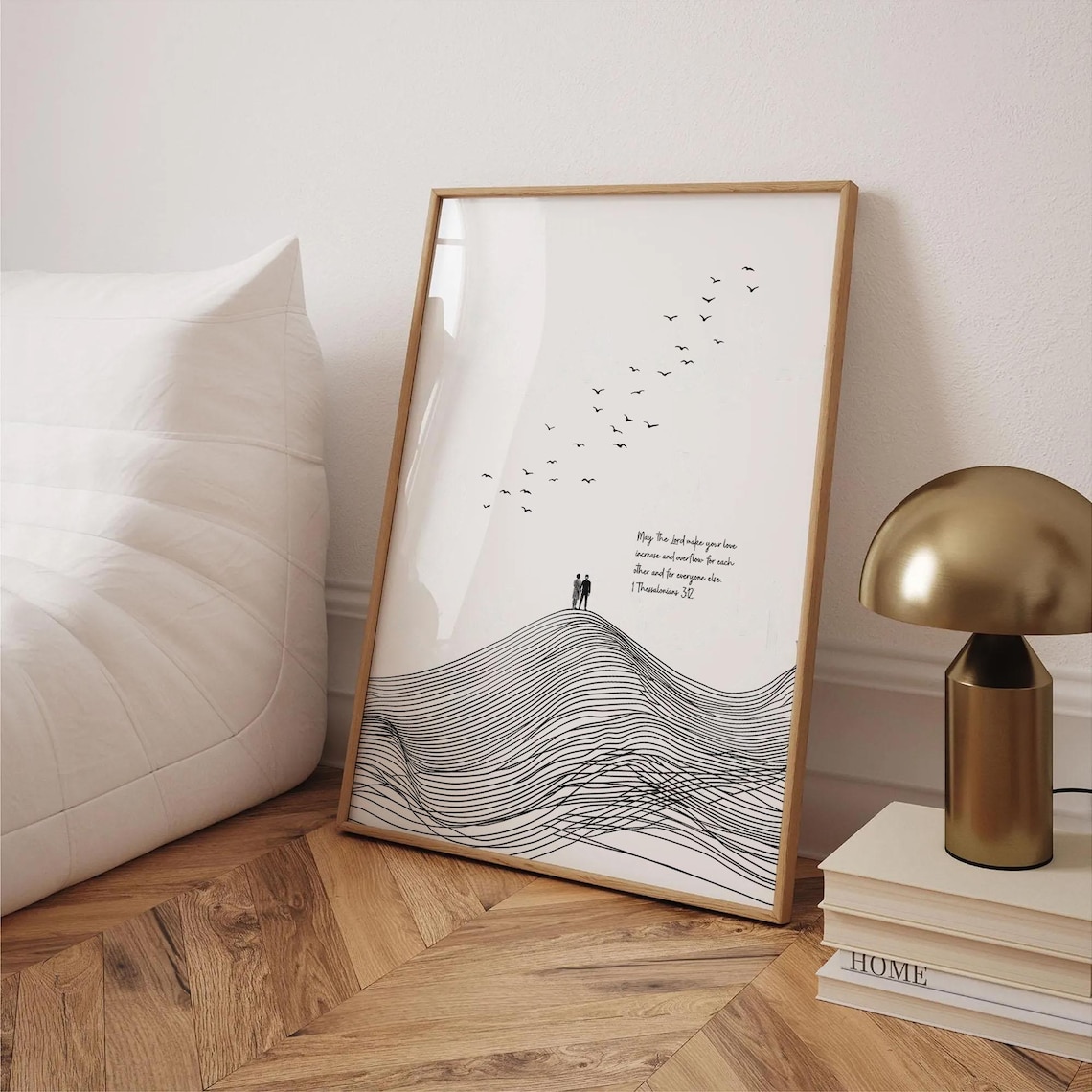Couple Scripture Art, 1 Thessalonians 3:12 Art Print, Modern Christian ...