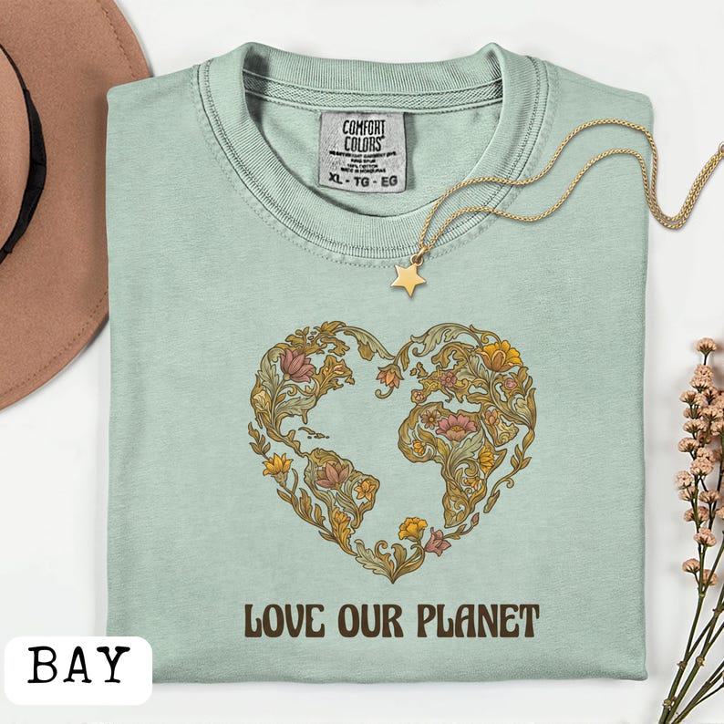 Love Your Mother Earth Day Valentine Shirt, Environmentalist Botanical ...