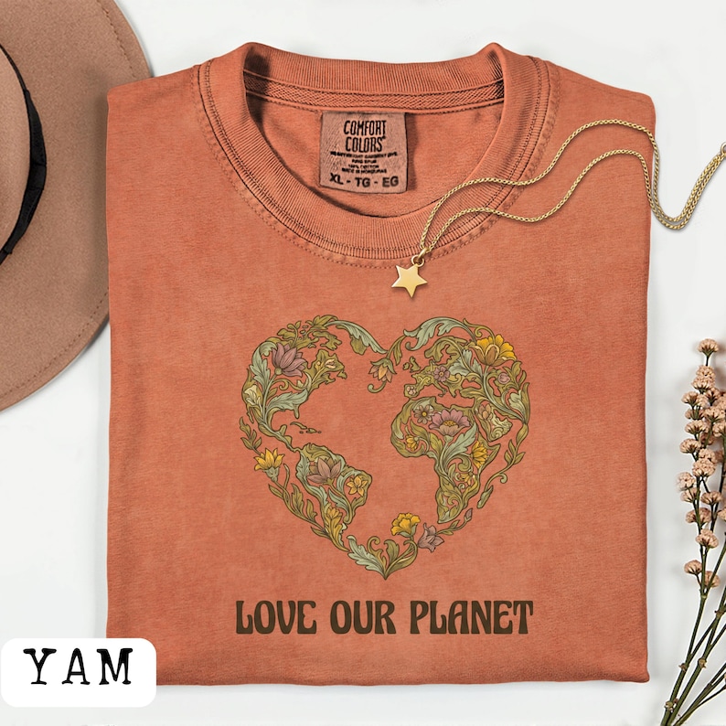 Love Your Mother Earth Day Valentine Shirt, Environmentalist Botanical ...