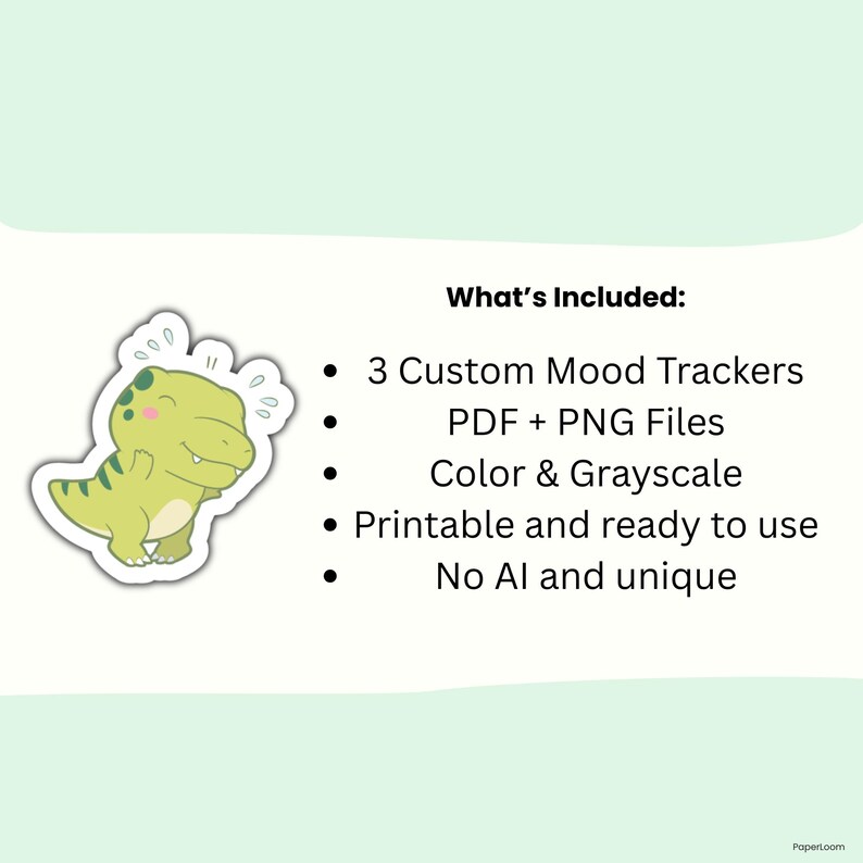 Dino Mood Tracker Printable: Kids Emotions Activity (digital Download ...