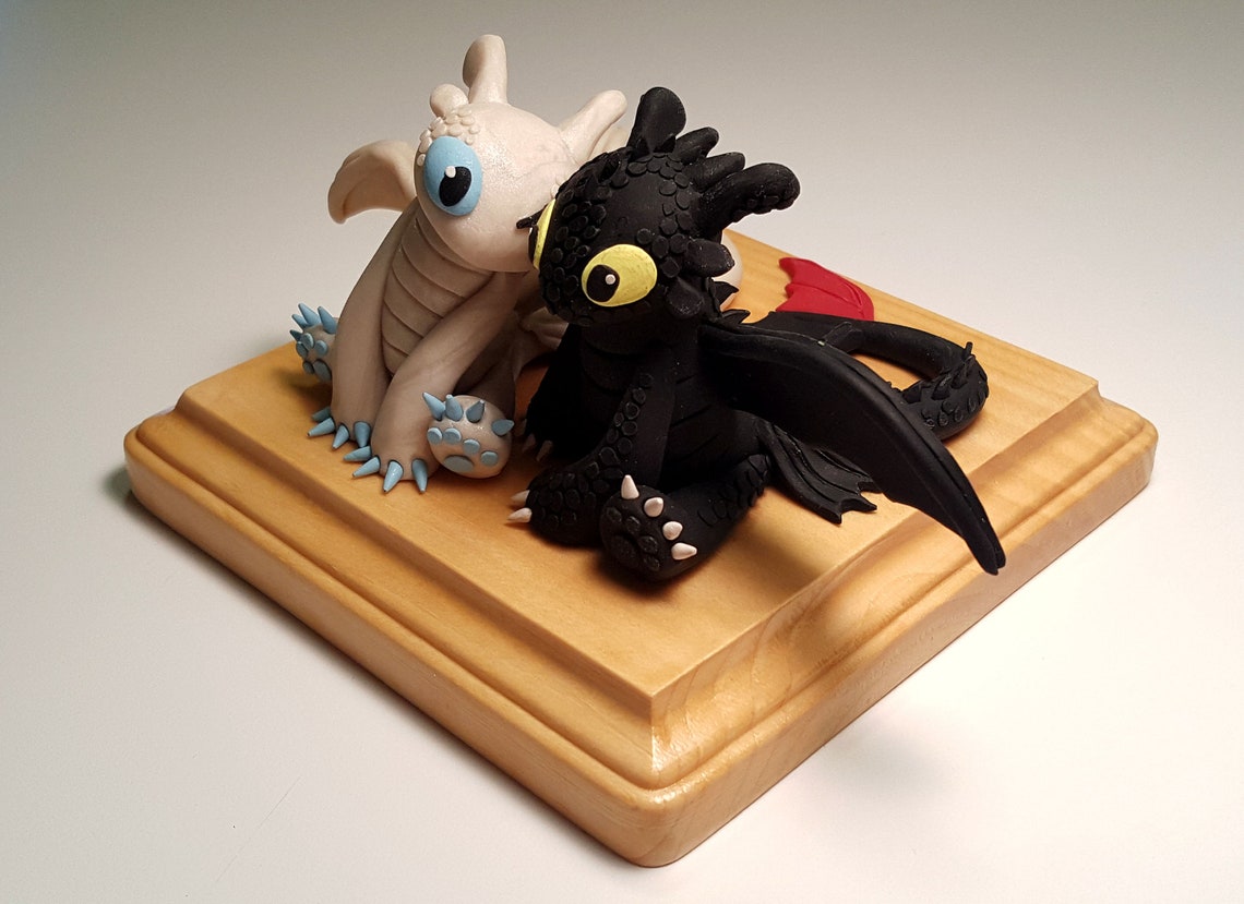 Toothless and His Girlfriend "the Light Fury" - Etsy