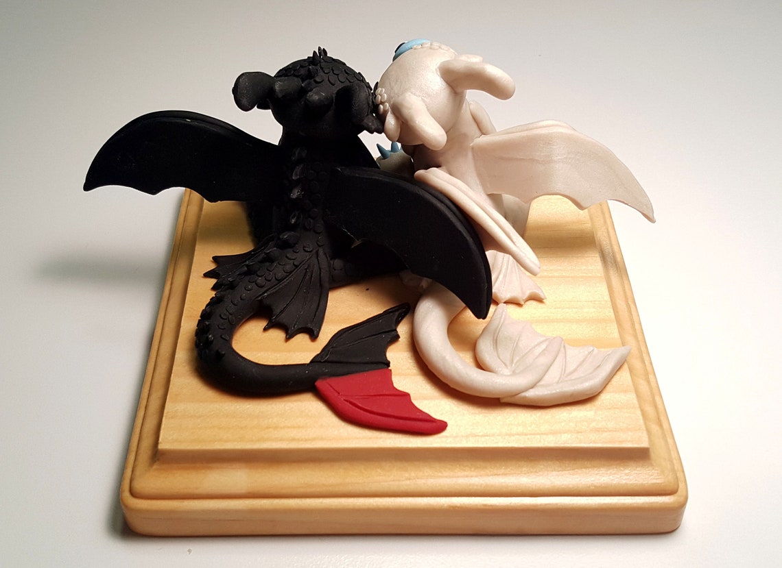 Toothless and His Girlfriend "the Light Fury" - Etsy