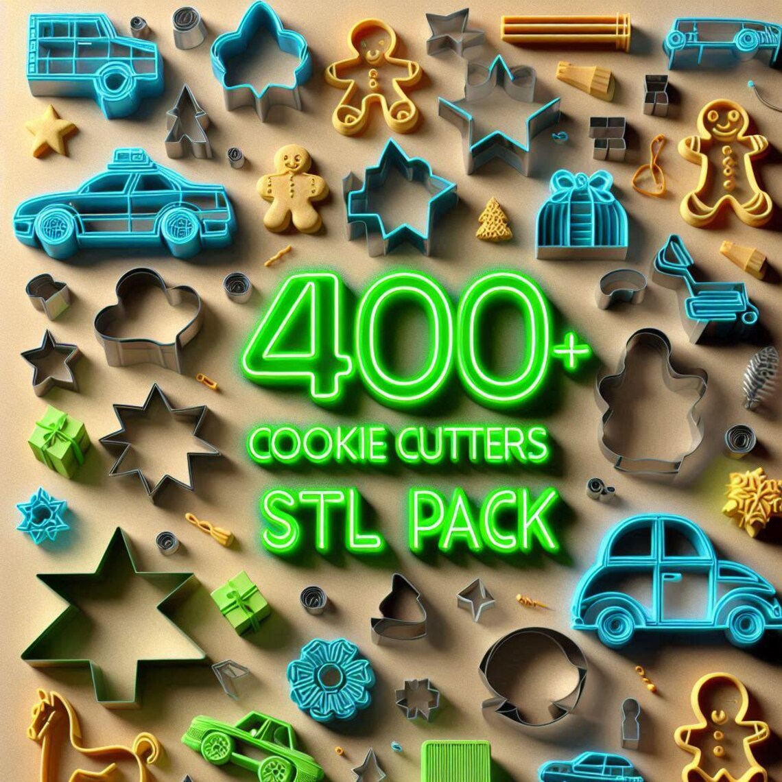 400+ Cookie Cutter STL Bundle | 3D Print Baking Molds | DIY Cookie ...