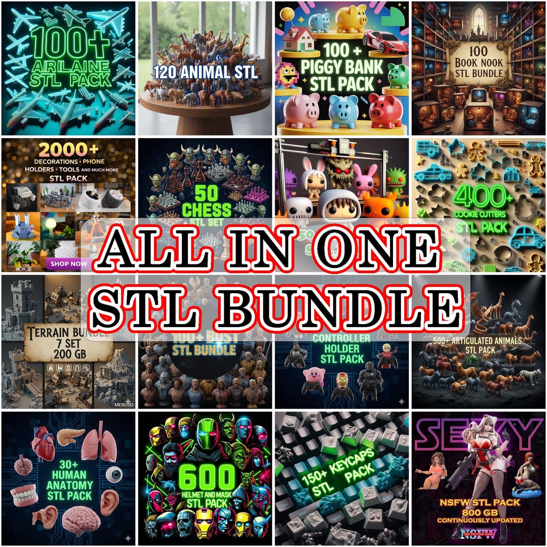 Massive 3+ TB STL File Archive | Cars, Helmets, Busts, Models & More - Etsy