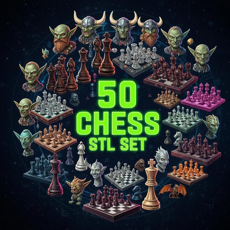 Stl Files for Chess Board - Etsy