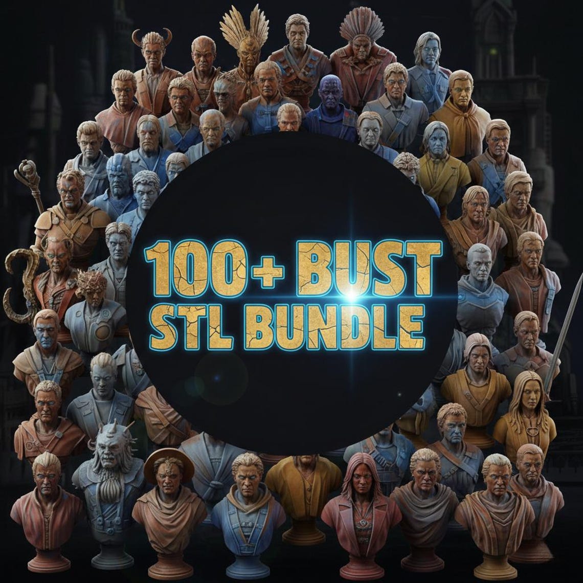 Massive Bust STL Bundle | 100+ 3D Printable Figure Files | Digital ...