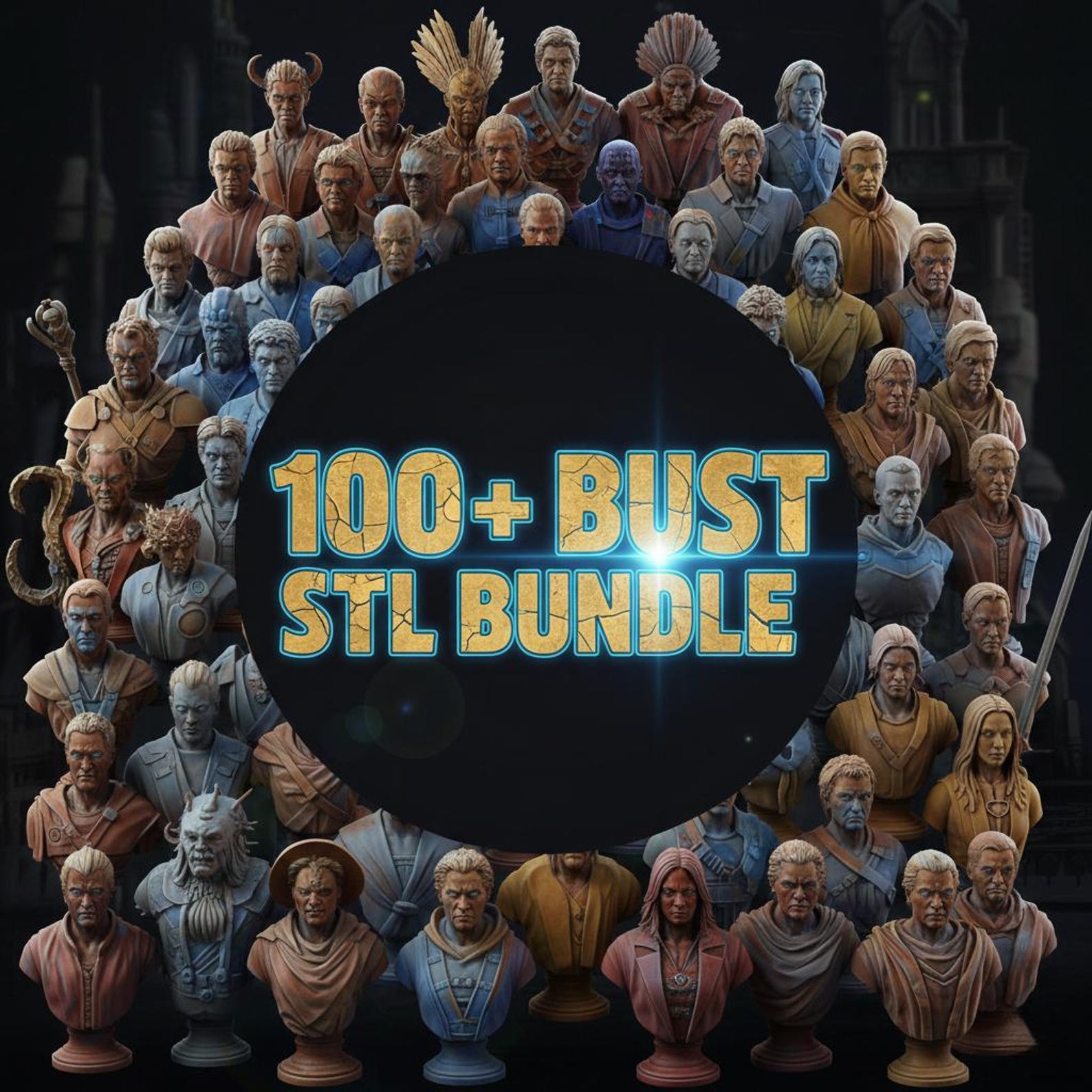 Massive Bust STL Bundle | 100+ 3D Printable Figure Files | Digital ...