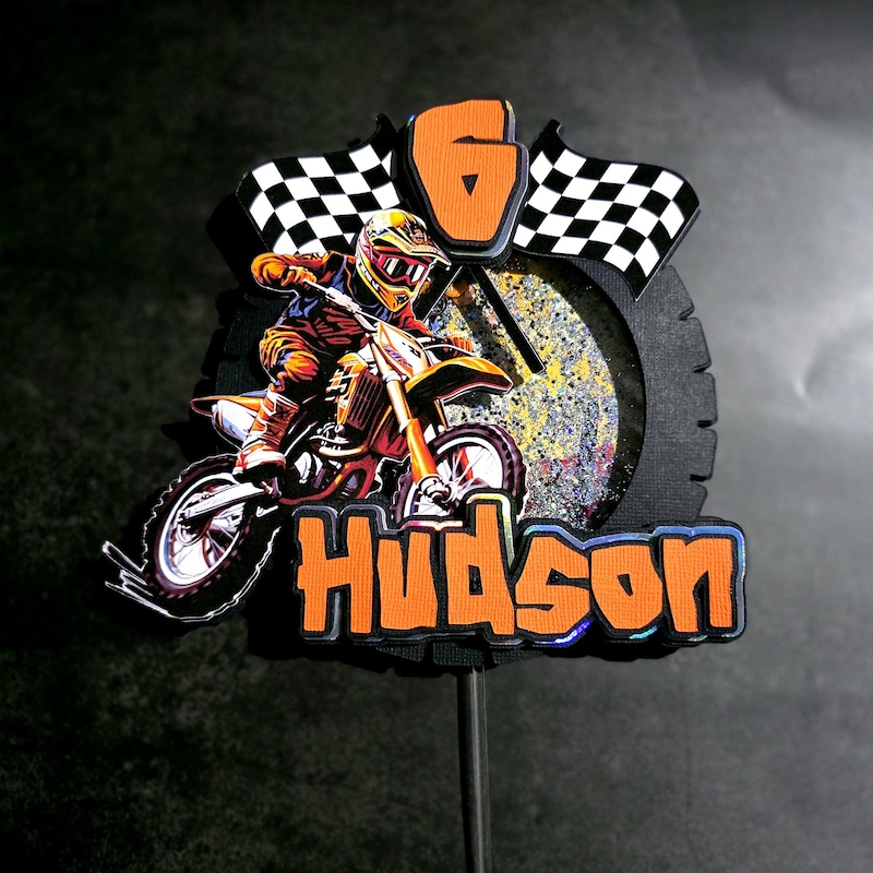 Motocross Cake Topper - Etsy Australia