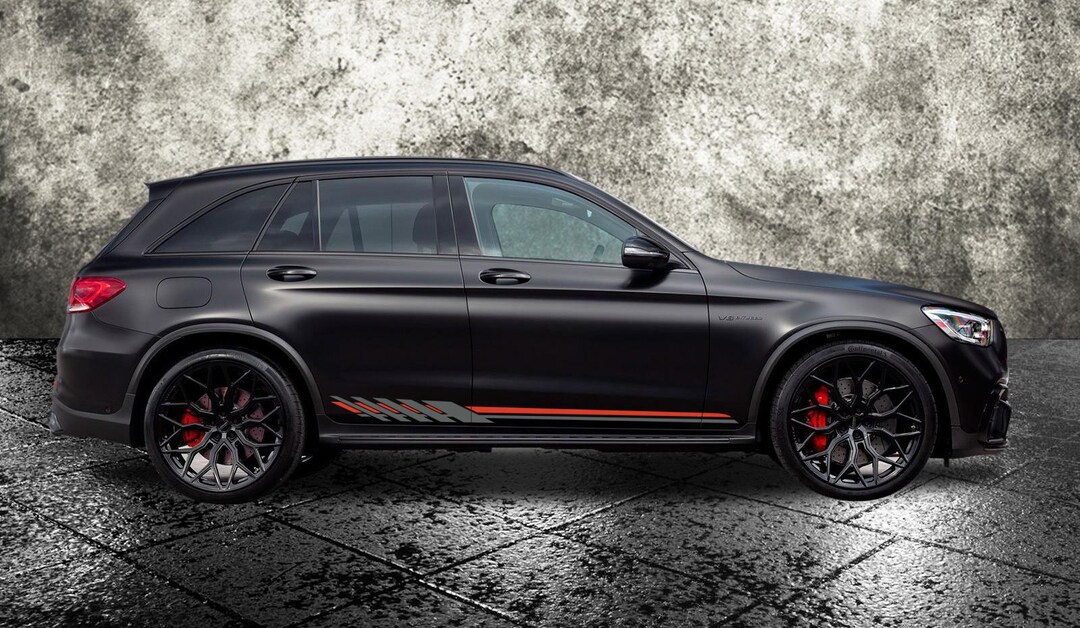 Mercedes Benz GLC SUV Wagon Car Side Racing Rocker Stripe Vinyl 2 ...
