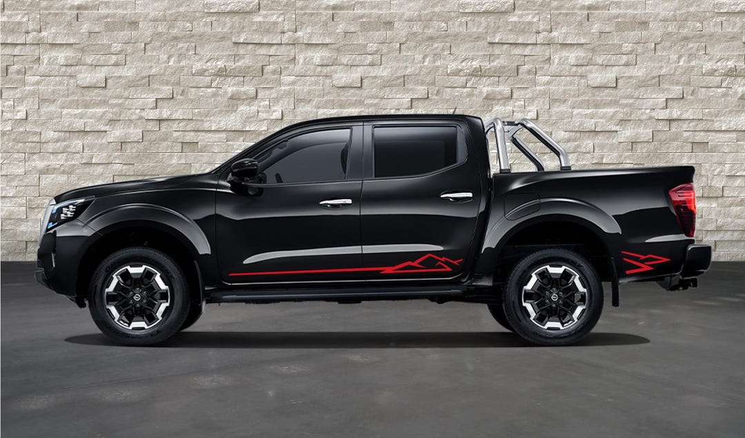 Nissan Navara Utility Side Racing Rocker Stripe 2 Colour Vinyl Decal ...