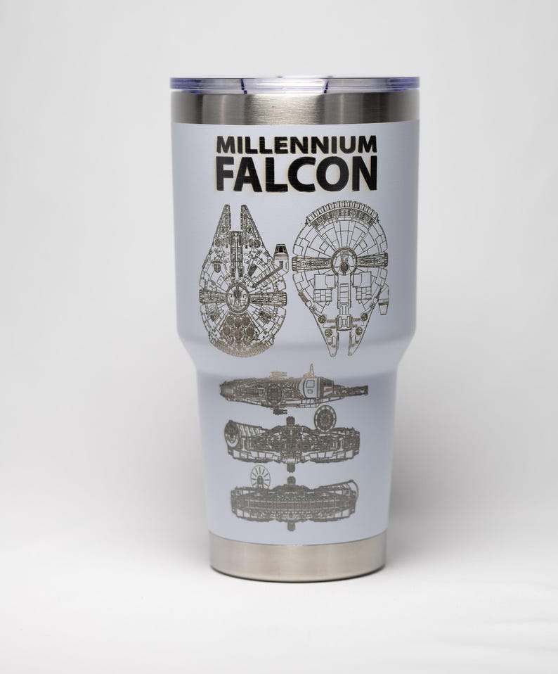Star Wars Millennium Falcon Laser Engraved Tumbler | 30 Oz Custom Color ...