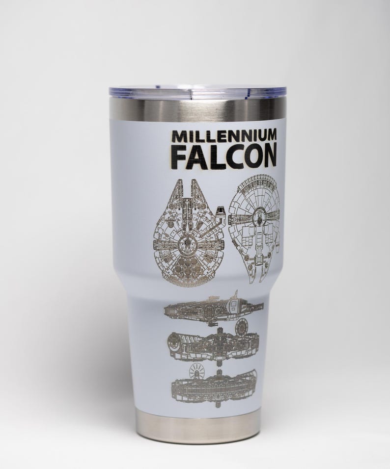 Star Wars Millennium Falcon Laser Engraved Tumbler | 30 Oz Custom Color ...