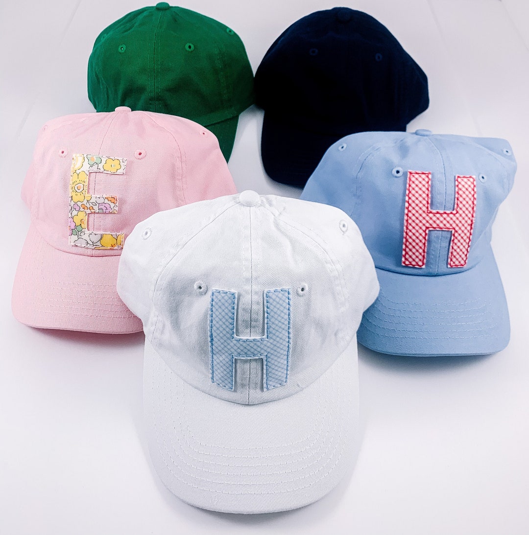 Monogrammed Hat - Fabric Initial - Children and Adult Sizes ...