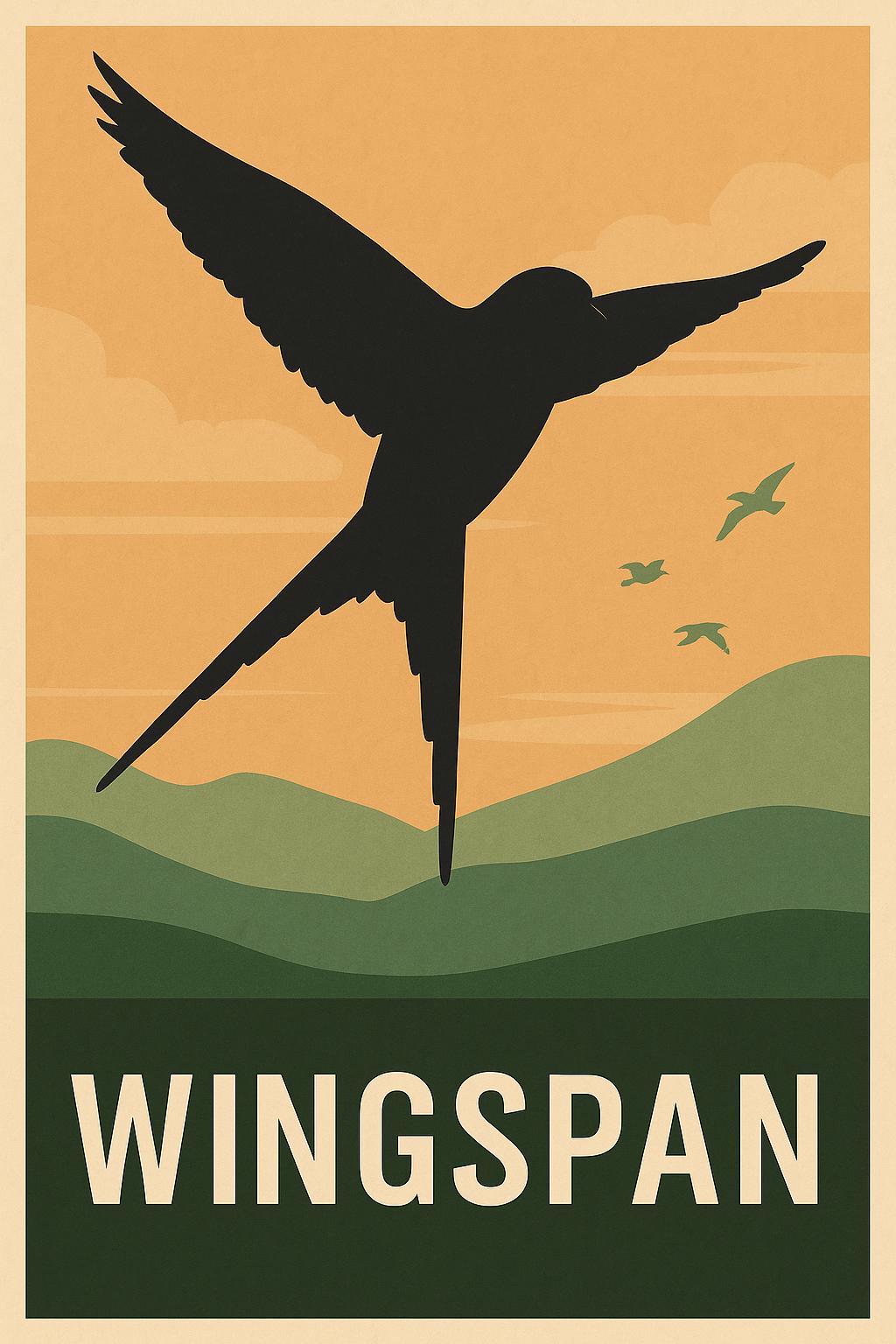 Wingspan – Vintage Silhouette Poster | Printable Bird Board Game Wall ...