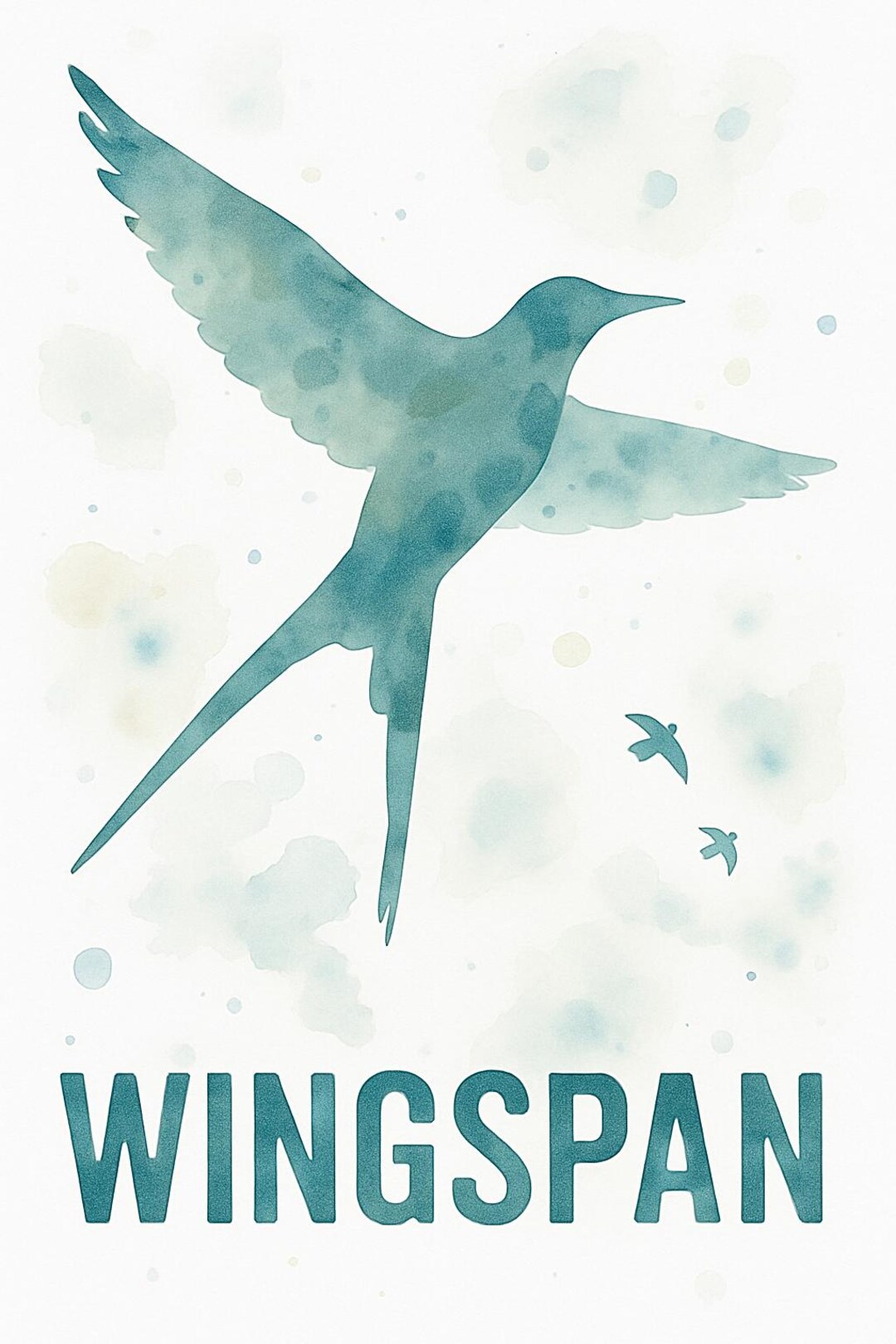 Wingspan Watercolor Poster – Bird Silhouette Wall Art for Board Game ...