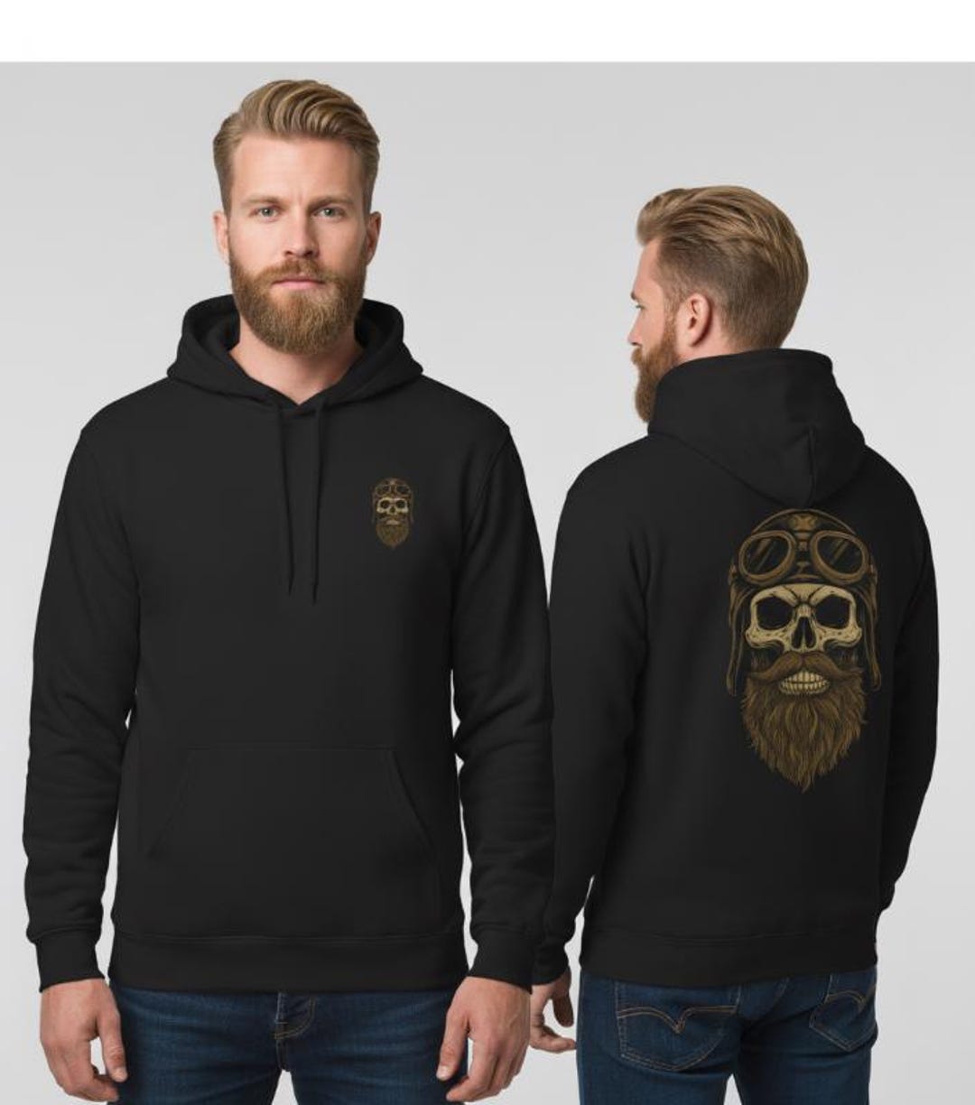 Gothic Skull Hoodie, Holiday Gift for Him, Dark Aesthetic Unisex ...