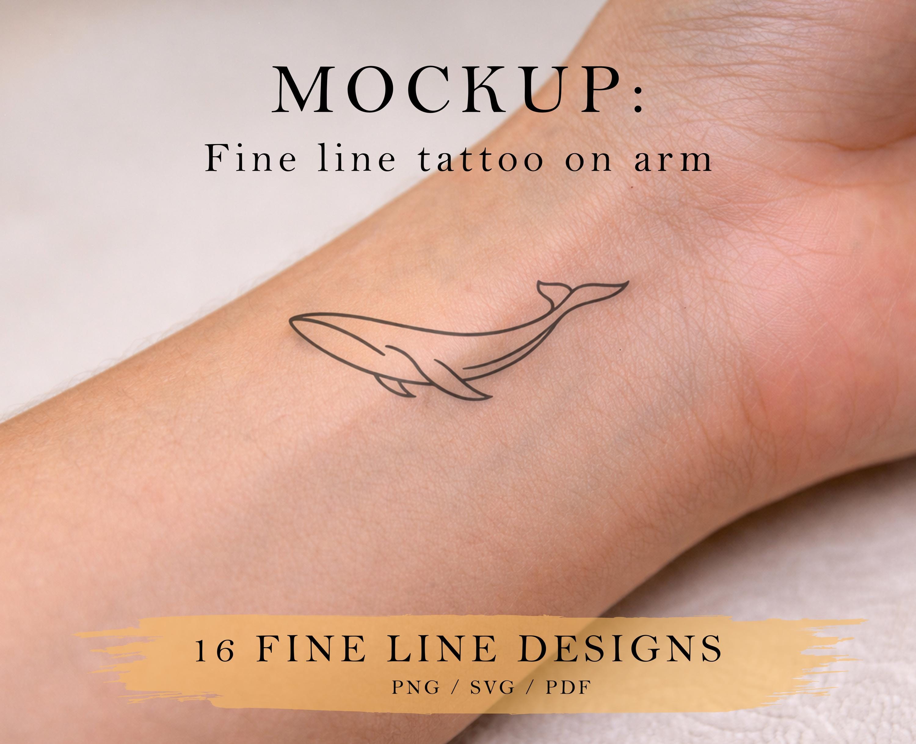 Minimalist Ocean Tattoo Designs | Fine Line Sea Art (digital Download ...