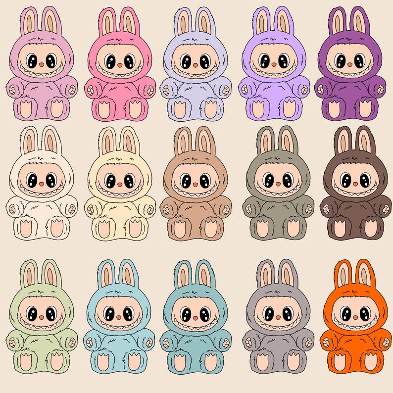 Labubu +120 Designs PNG Mega Bundle, Labubu Clipart, Labubu PNG, Vetor ...
