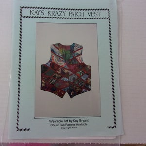 Kay's Krazy Patch Vest Wearable Art by Kay Bryant Complete Pattern and ...