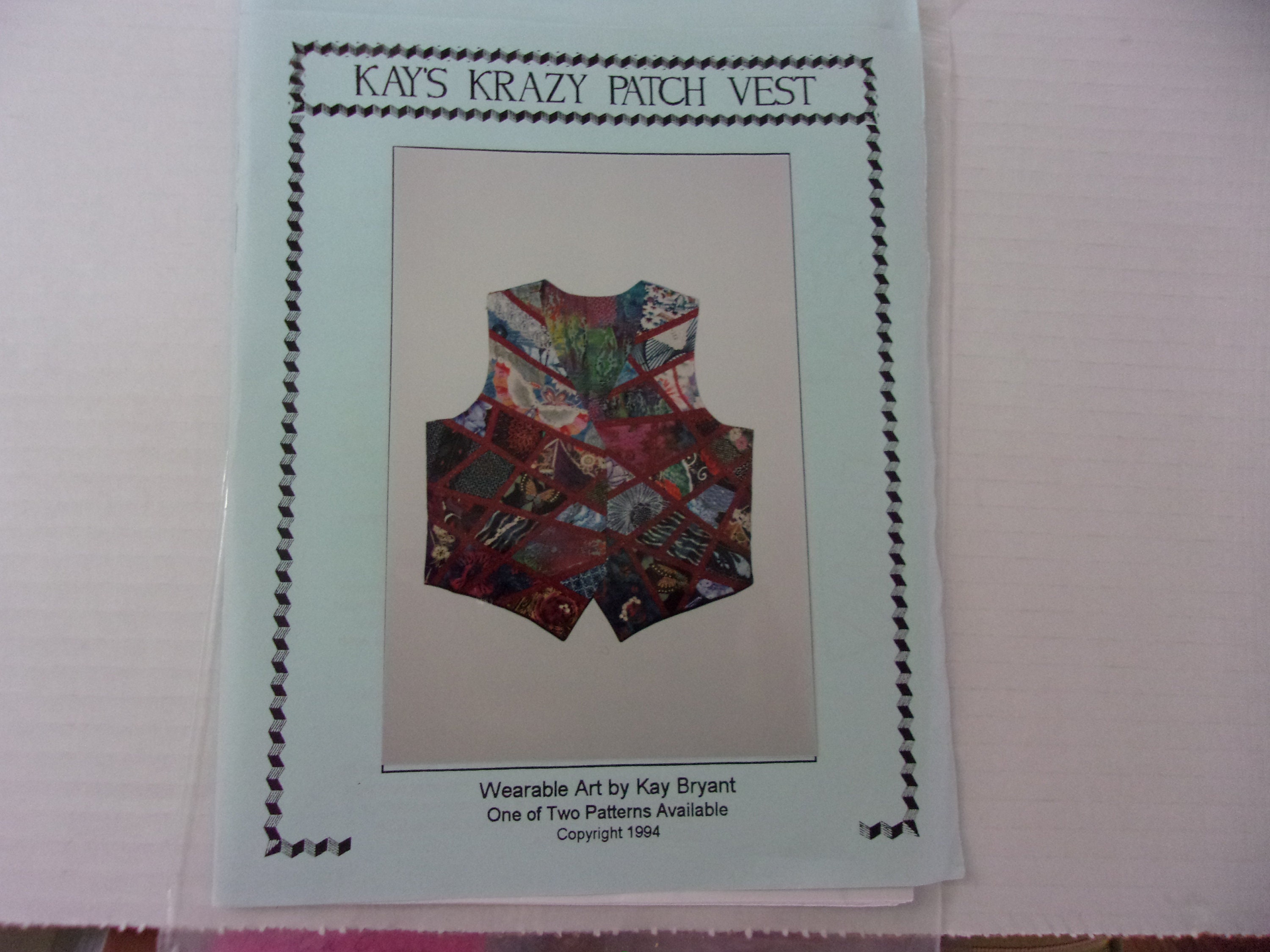 Kay's Krazy Patch Vest Wearable Art by Kay Bryant Complete Pattern and ...