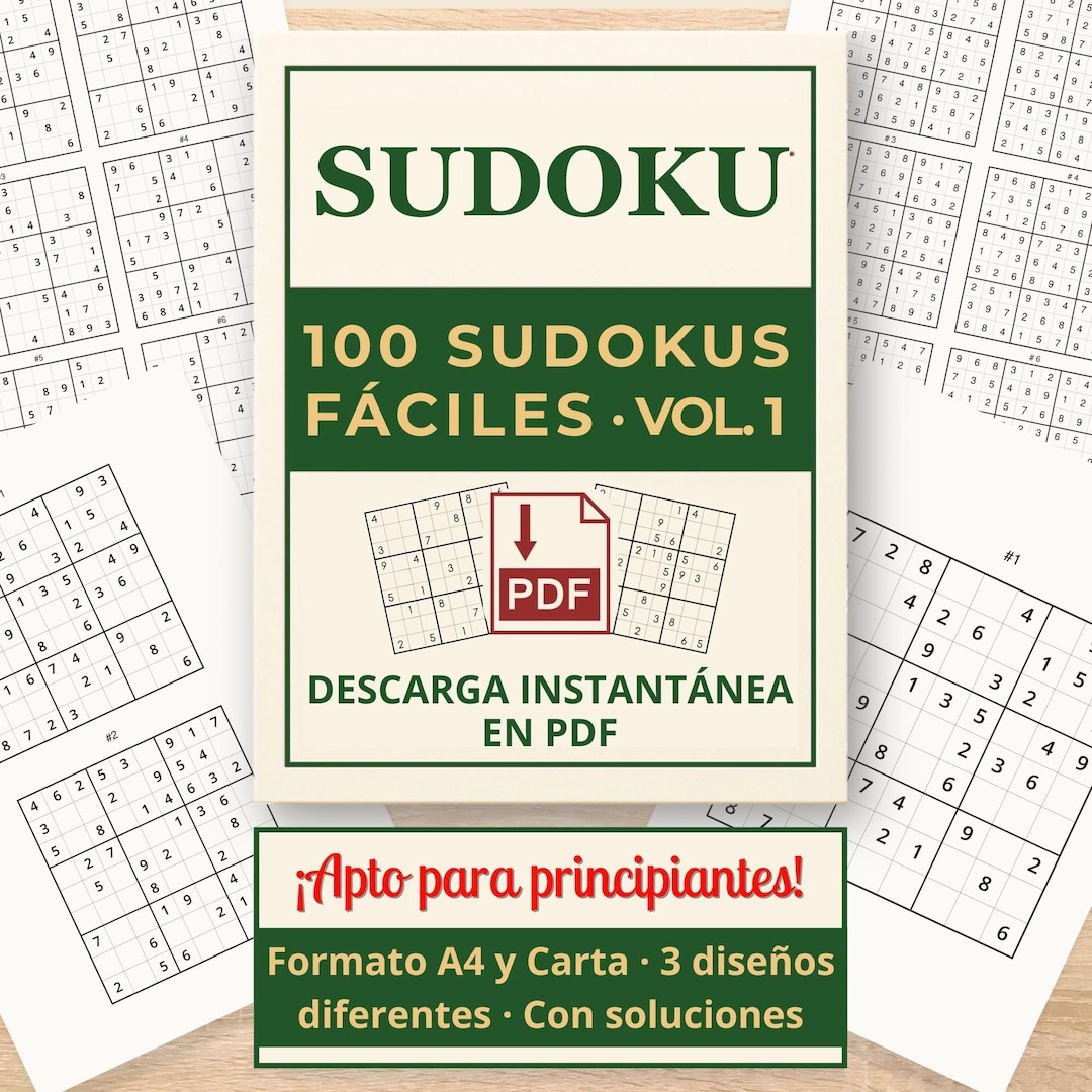 Sudoku Fáciles Para Imprimir PDF – 100 Rompecabezas Con Soluciones ...