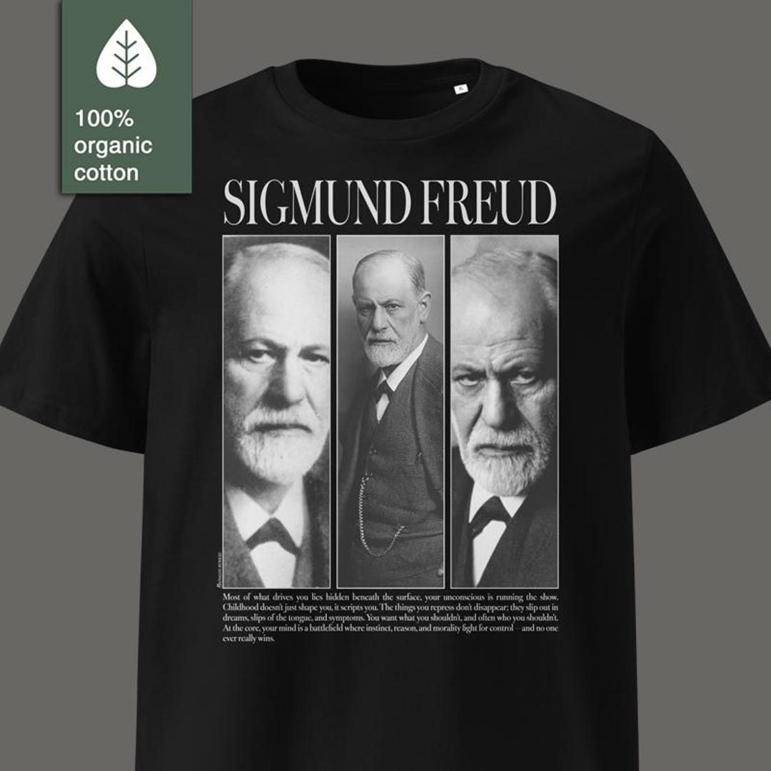 Sigmund Freud T-shirt: Vintage Psychology Quote, Organic Cotton Unisex ...