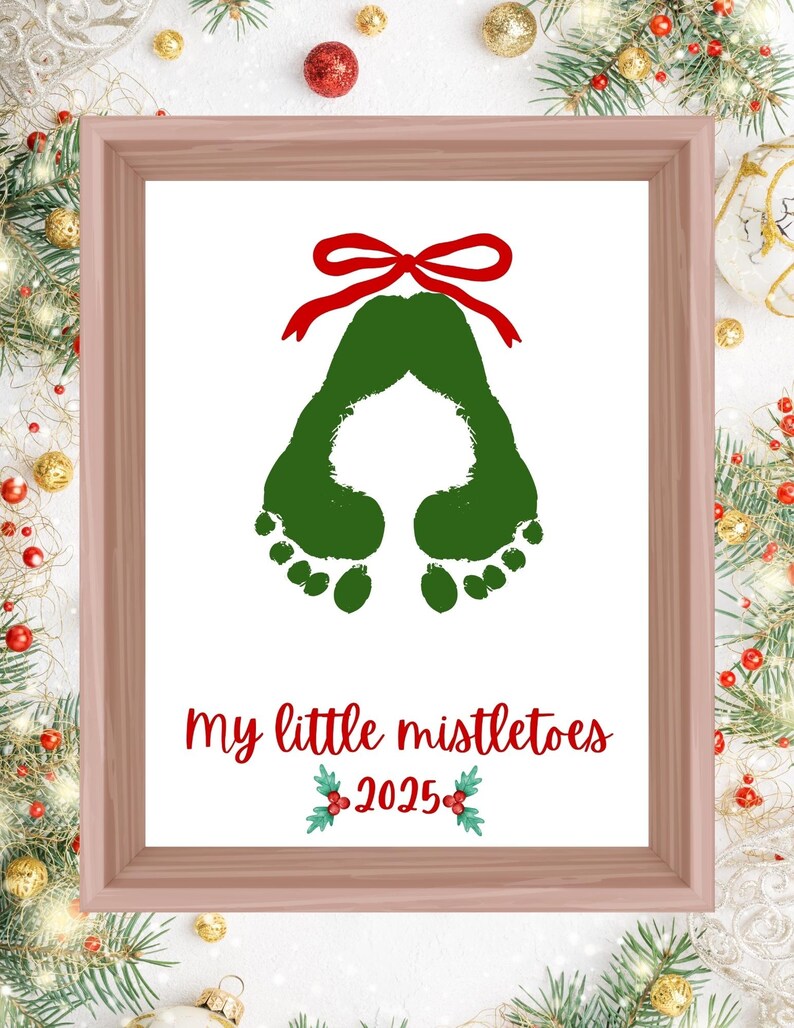 Kids Handprint & Footprint Christmas Craft • DIY Holiday Keepsake ...