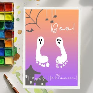 Halloween Handprint Footprint Art: Spooky DIY Keepsake (instant ...