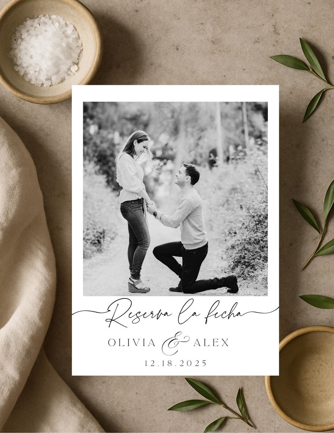 Spanish Save the Date Template: Editable Wedding Invitation, Canva PDF ...
