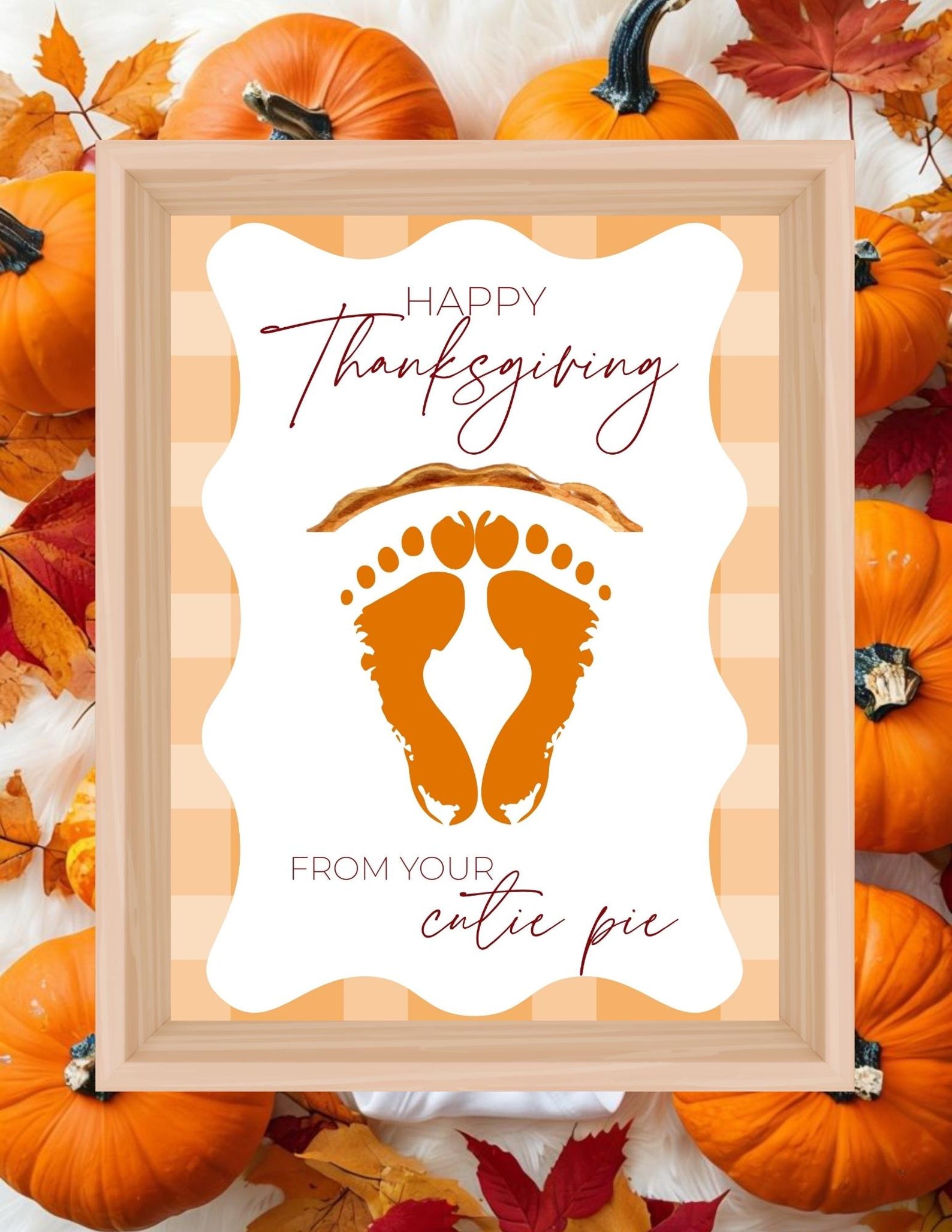 Fall Pumpkin Pie Footprint Craft | Baby Keepsake Toddler Handprint Art ...