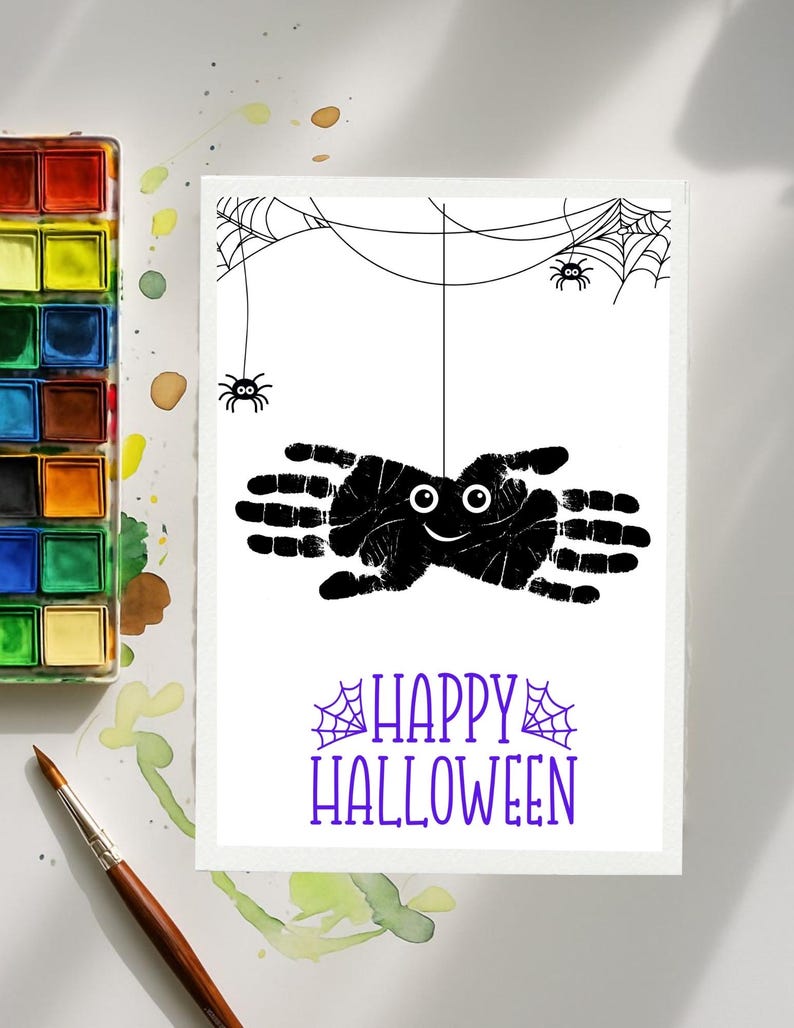 Halloween Handprint Footprint Art: Spooky DIY Keepsake (instant ...