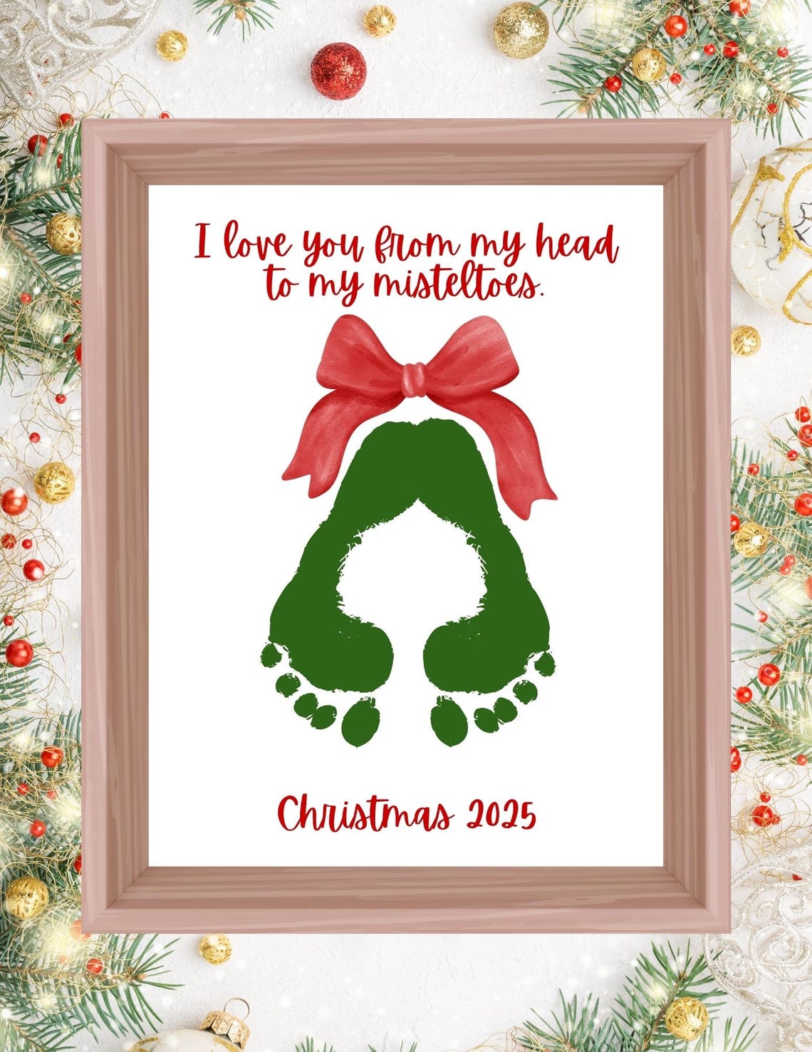 Kids Handprint & Footprint Christmas Craft • DIY Holiday Keepsake ...