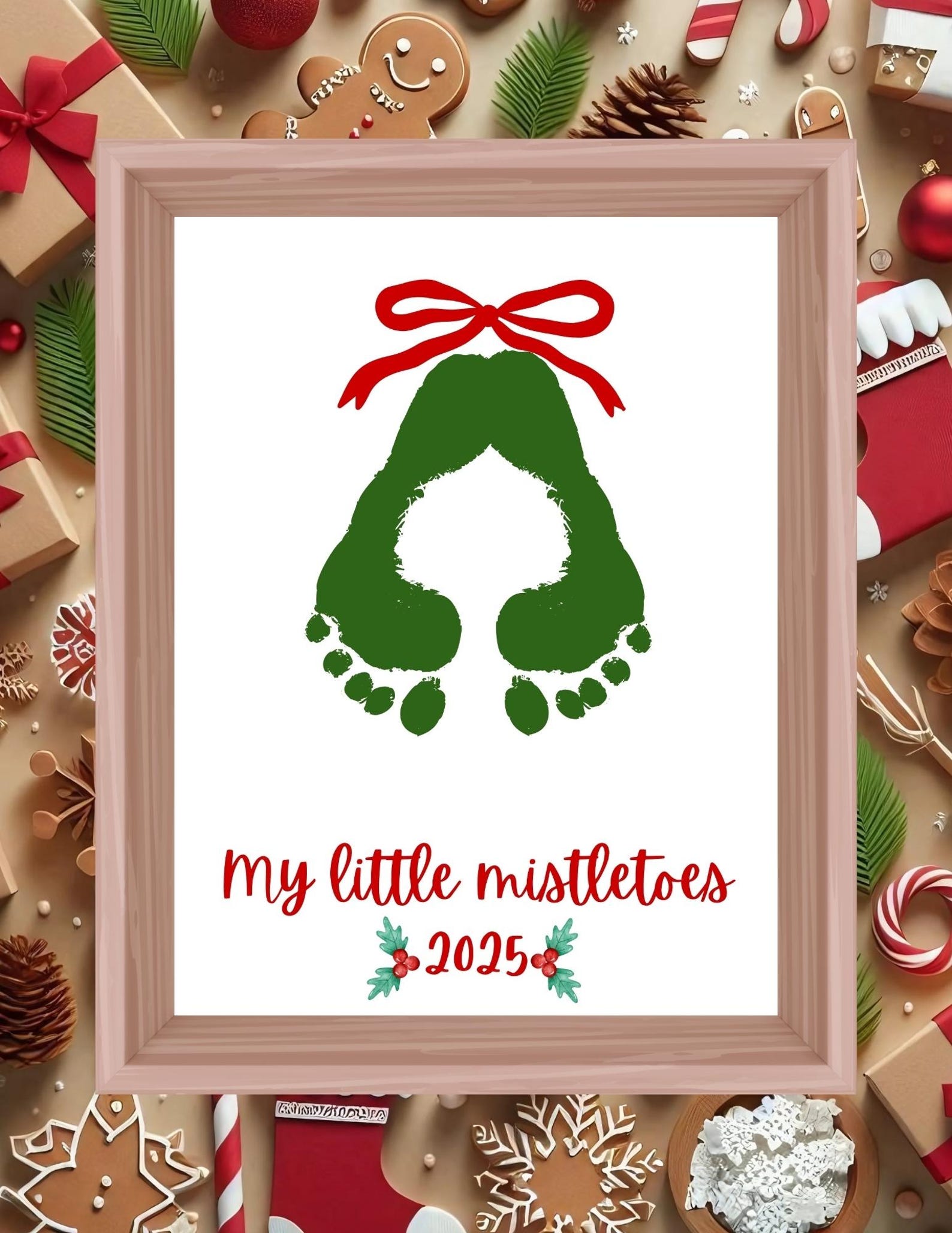 Kids Handprint & Footprint Christmas Craft • DIY Holiday Keepsake ...